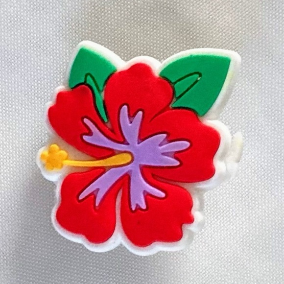 Jibbitz | Accessories | Jibbitz Croc Charm Red Hibiscus Flower | Poshmark